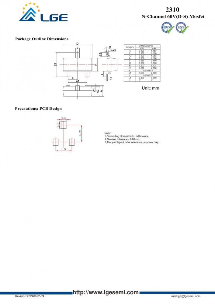 LGE2310 datasheet page 4