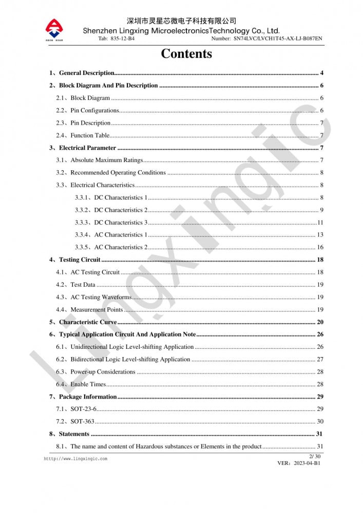 SN74LVC1T45 datasheet page 2