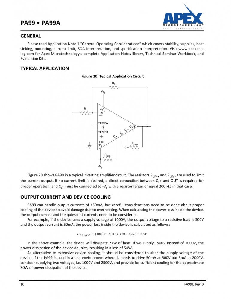 PA99 datasheet page 10