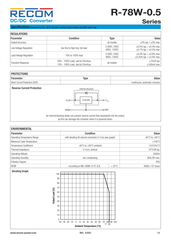 R-78W9.0-0.5 datasheet page 2