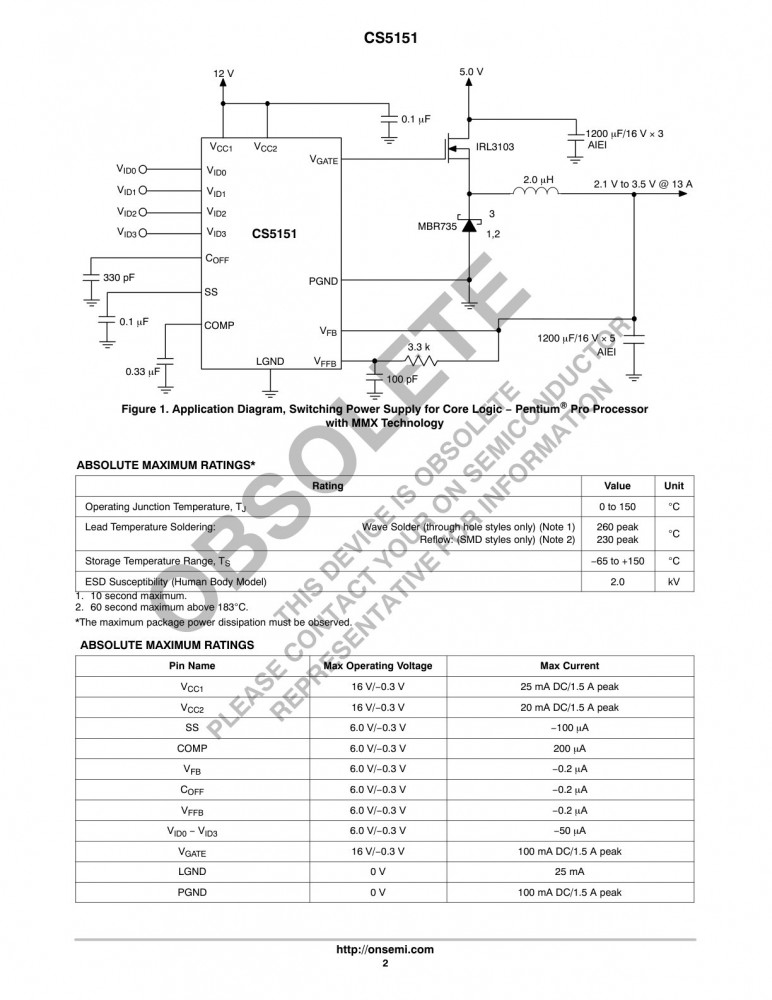 CS5151 datasheet page 3