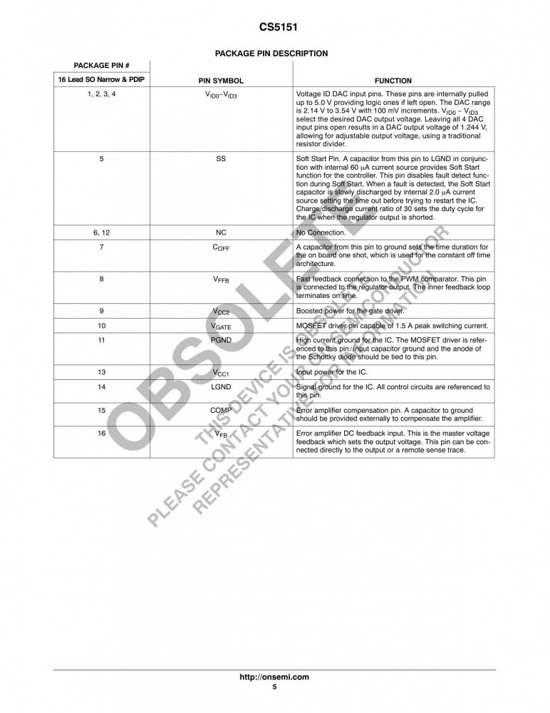 CS5151 datasheet page 6