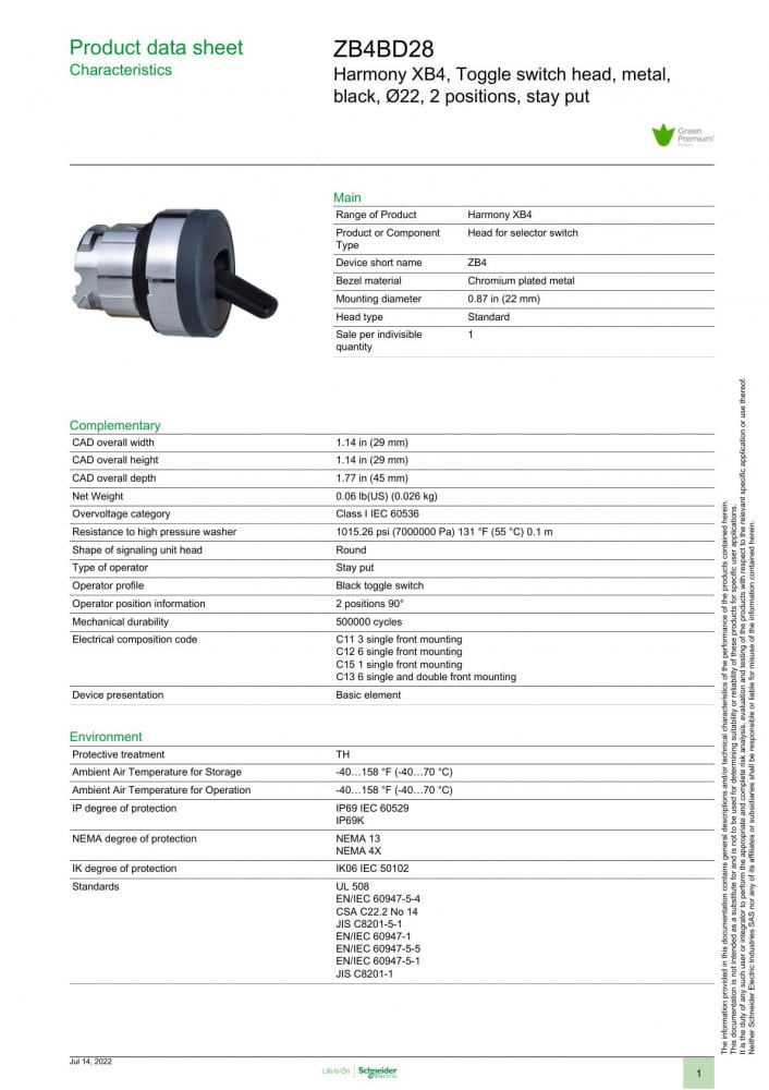 ZB4BD28 technical document page 1