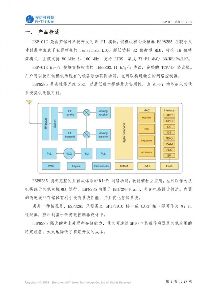ESP-01E-2M datasheet page 5