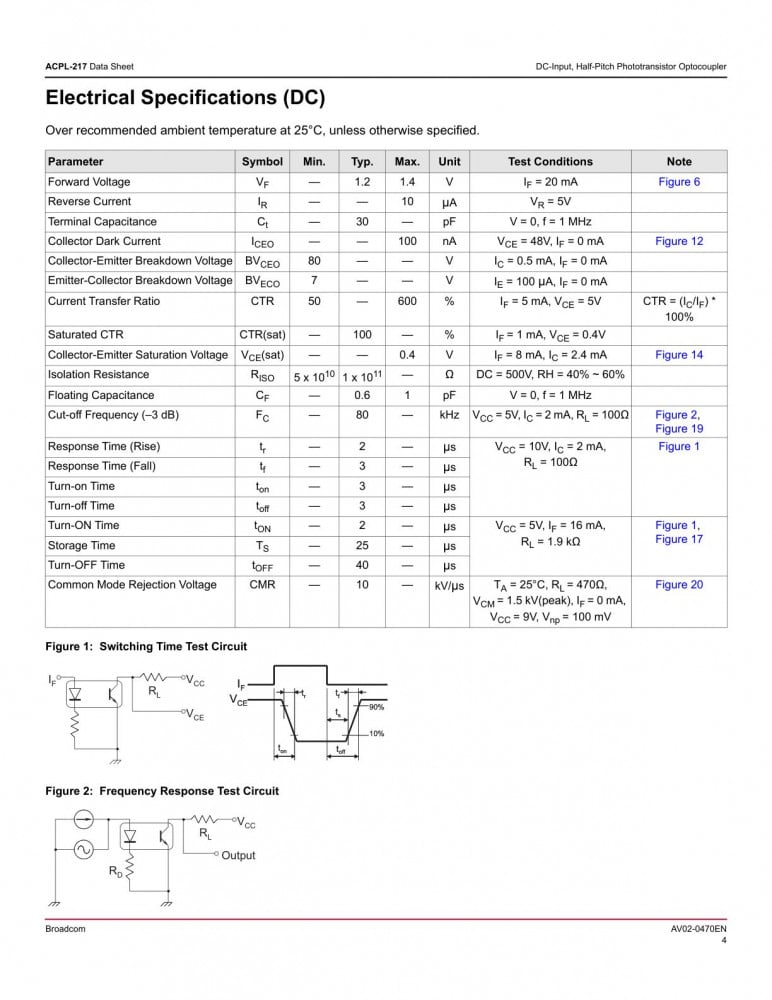 ACPL-217 datasheet page 4