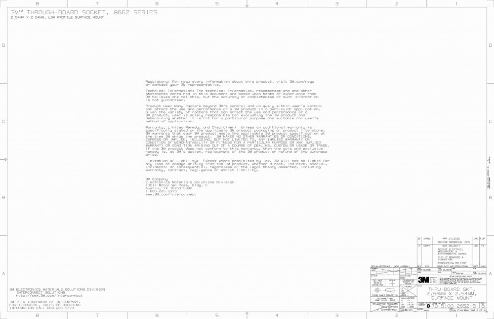 3M 9662 Series technical document page 3