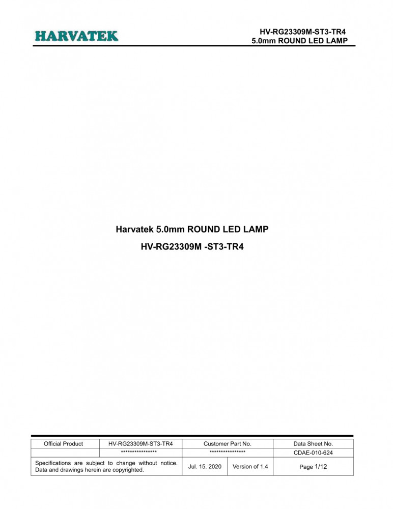 HV-RG23309M-ST3-TR4 datasheet page 1