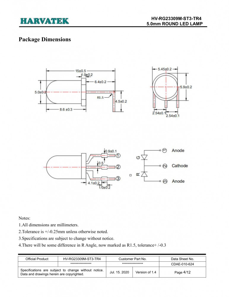 HV-RG23309M-ST3-TR4 datasheet page 4