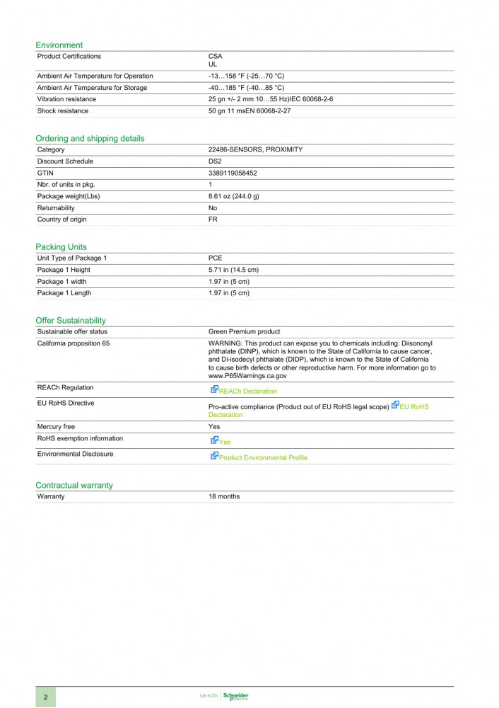 XS9C4A2A1P20 documentation page 2