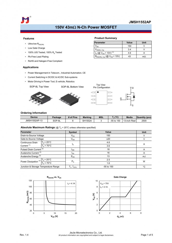 JMSH1552AP datasheet page 1