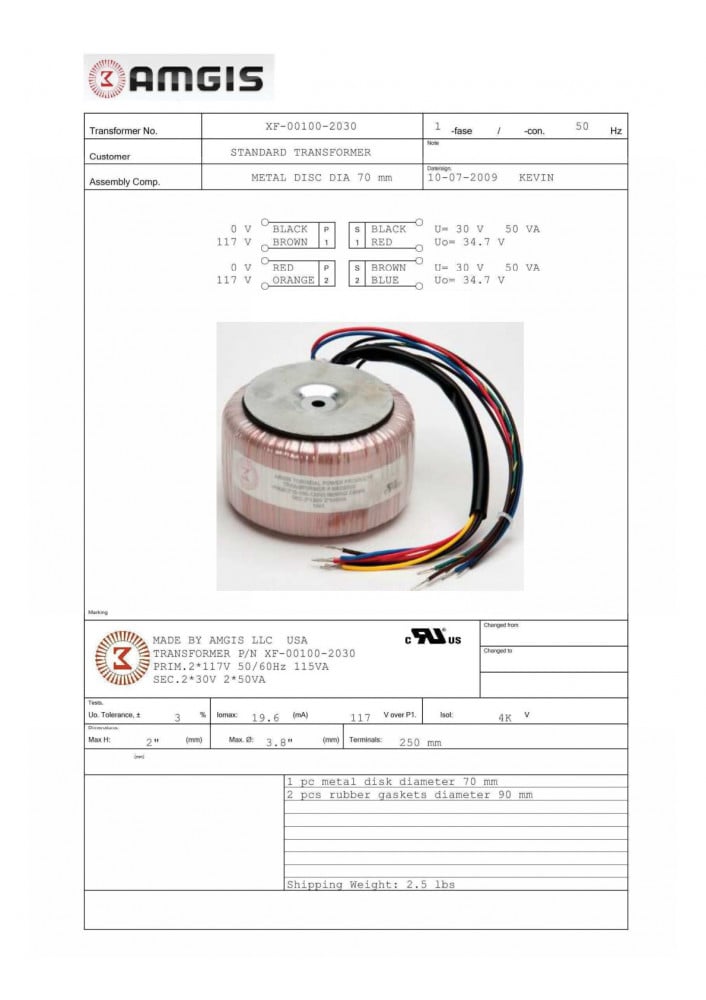 XF-00100-2030 technical document page