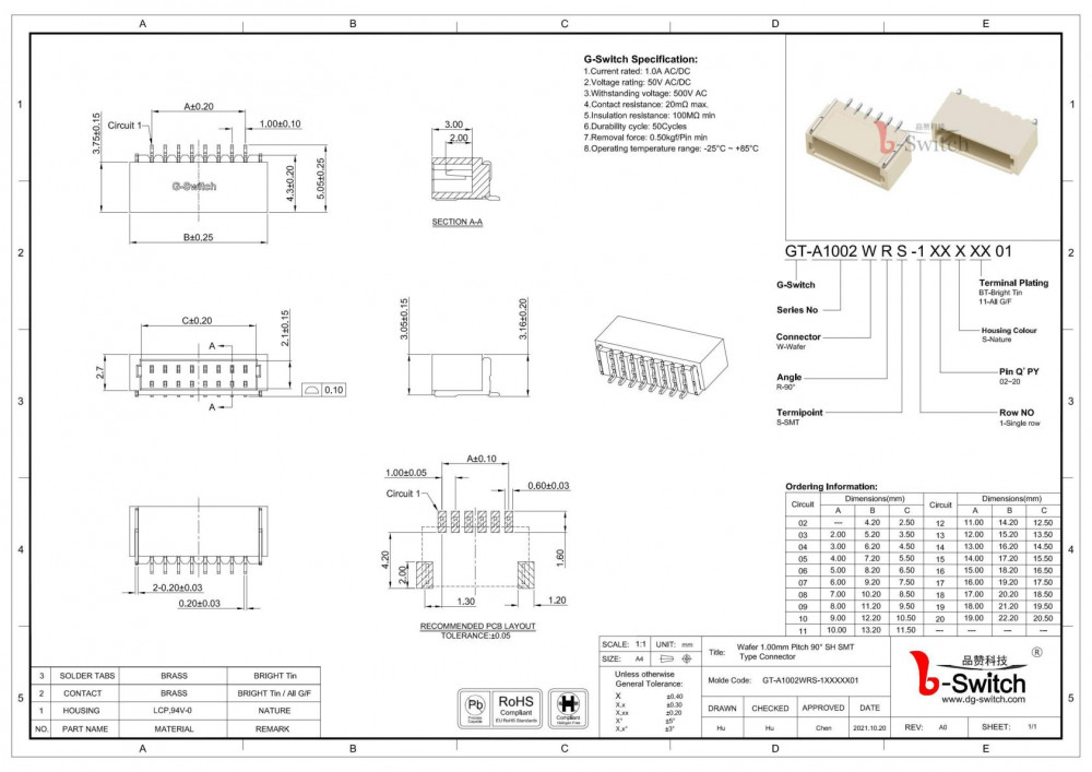 GT-A1002WRS-103SBT01 technical document page
