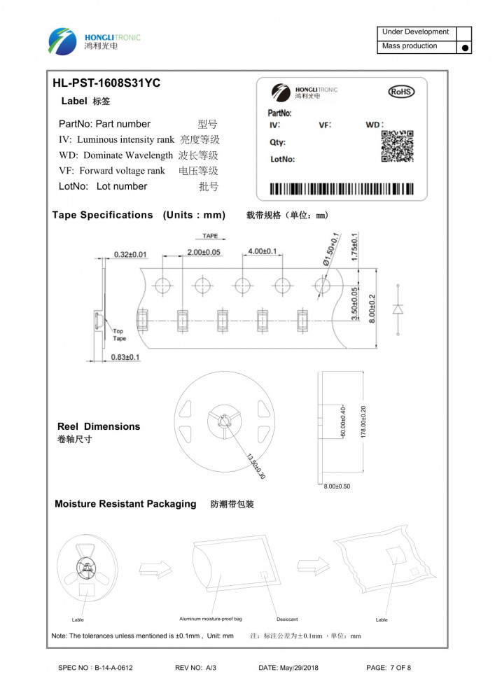 HL-PST-1608S31YC datasheet page 7