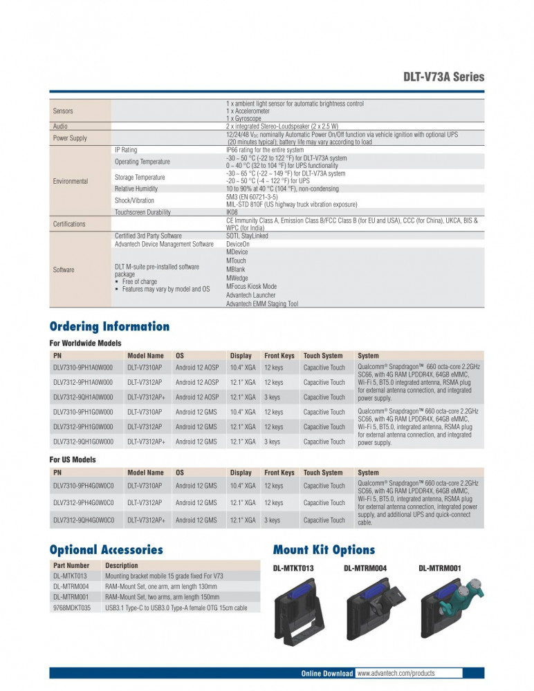 DLT-V73A product documentation, page 2