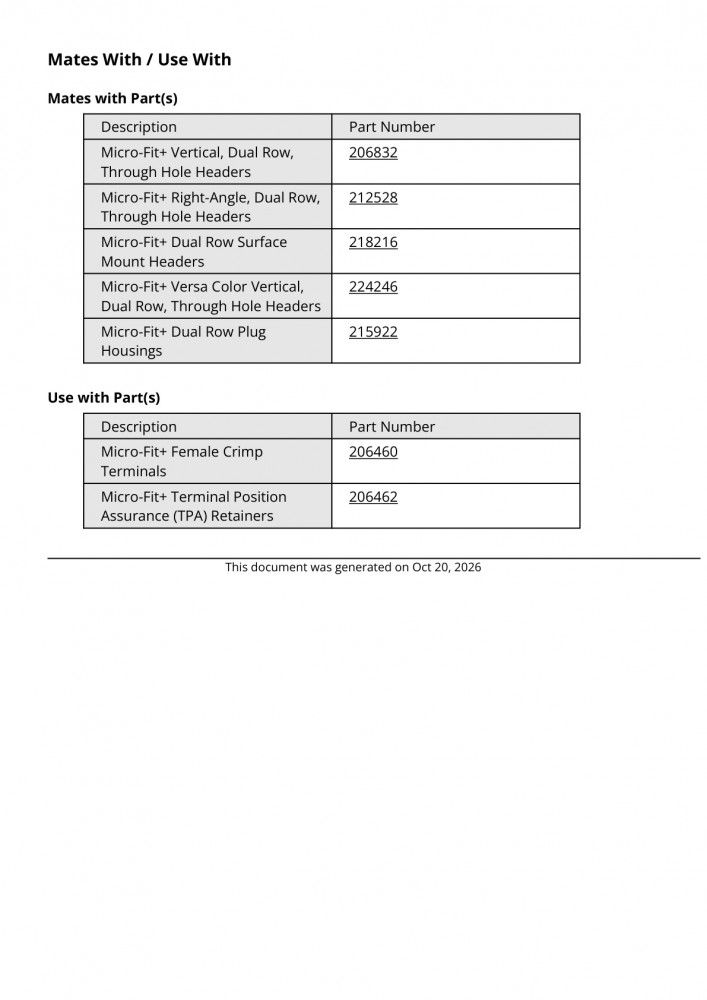 Technical document image 3 for MOLEX 2064610803