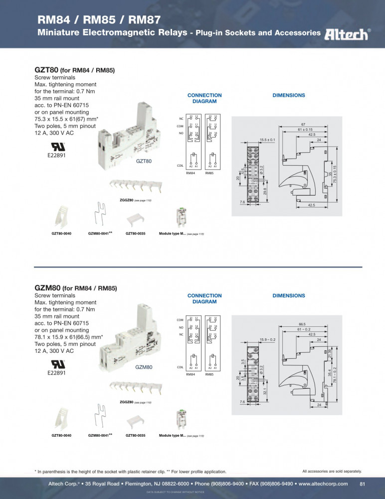 Altech RM85 datasheet page 6