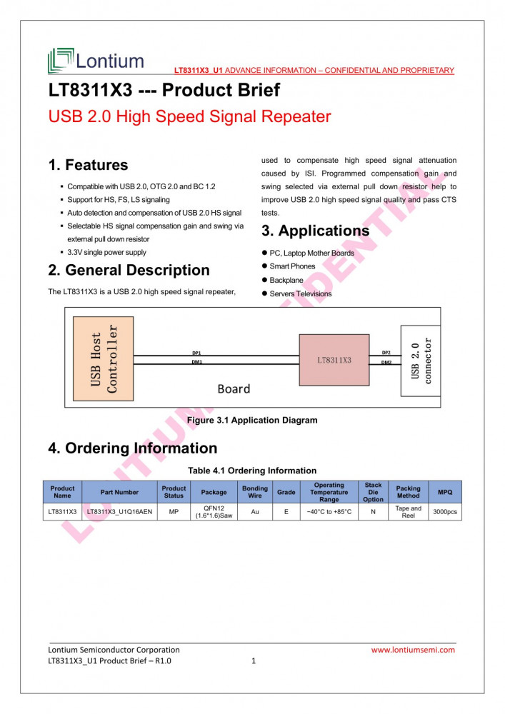 LT8311X3 technical document page 1