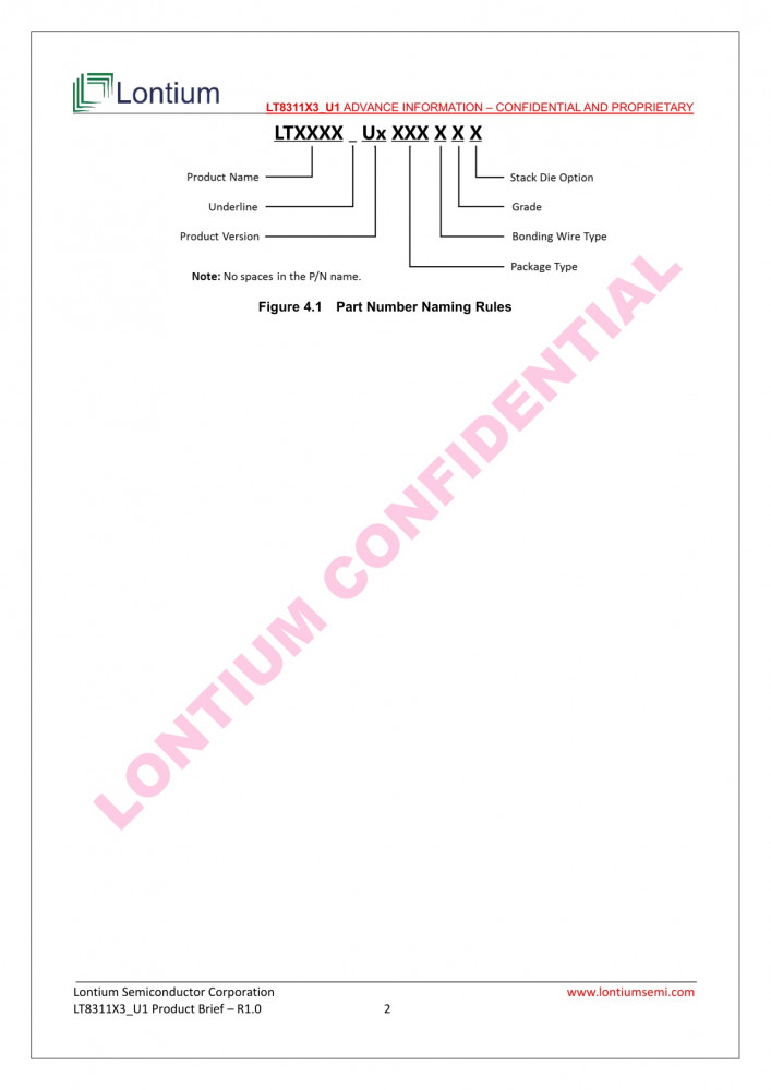 LT8311X3 technical document page 2