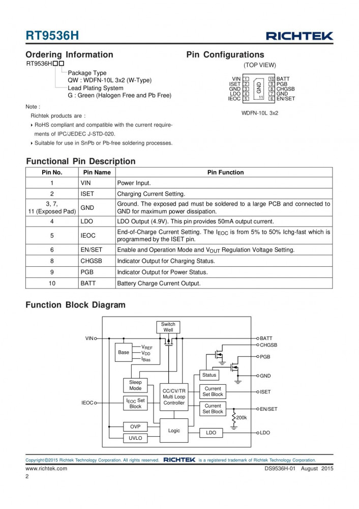 RT9536H datasheet page 2