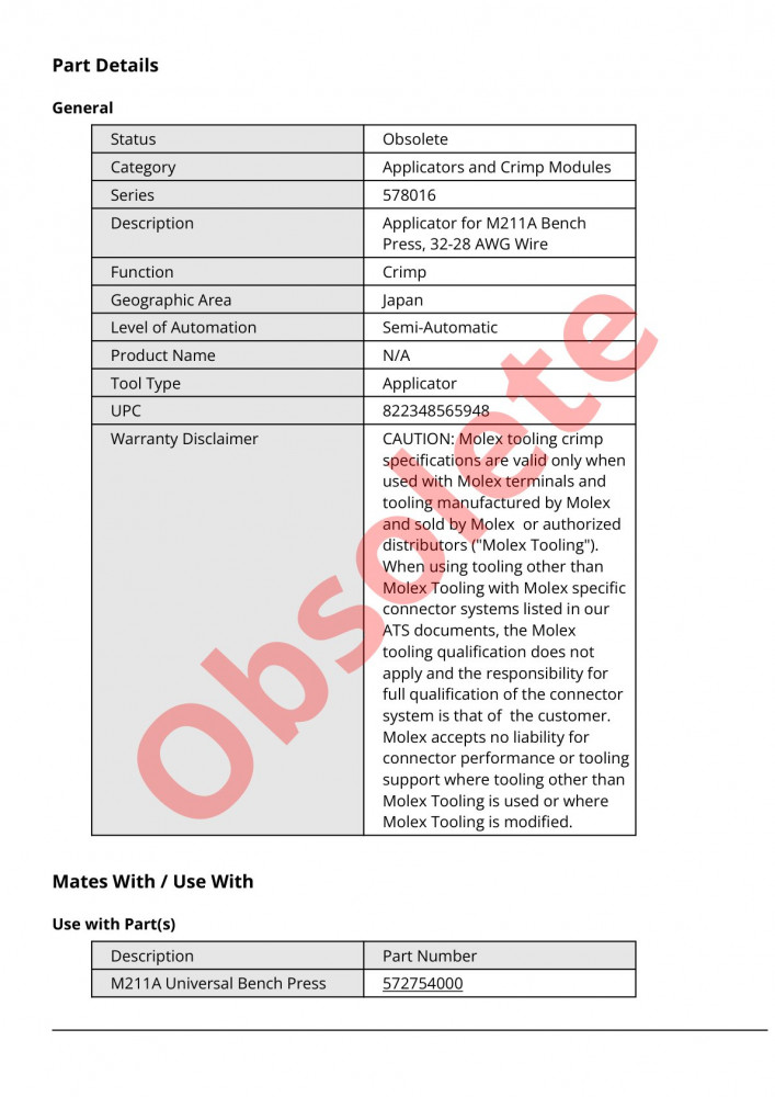Technical document image 2 for the 5780163000 applicator