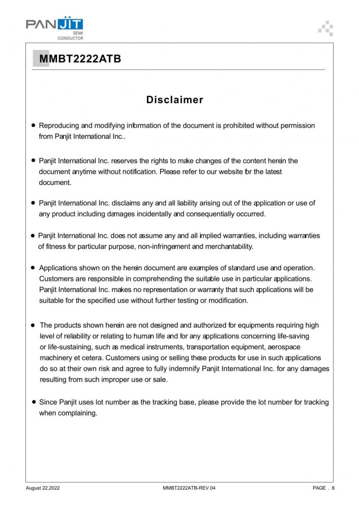 MMBT2222ATB datasheet page 6