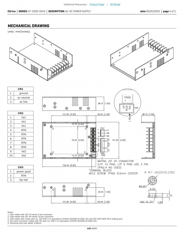 VF-D320-D524A datasheet page 4