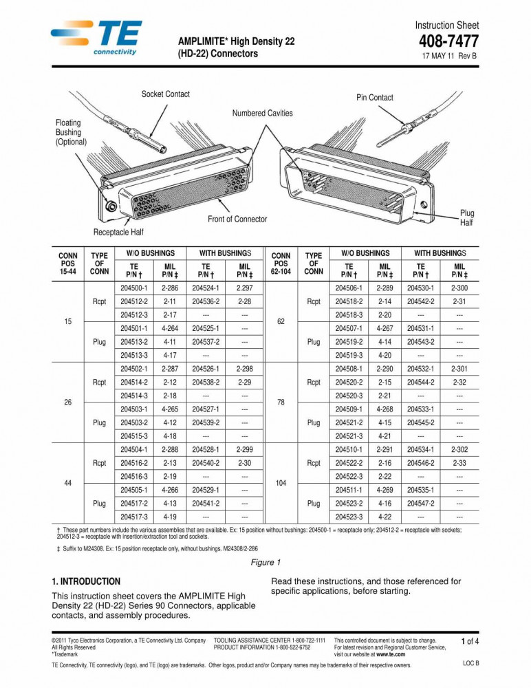HD-22 instruction sheet page 1
