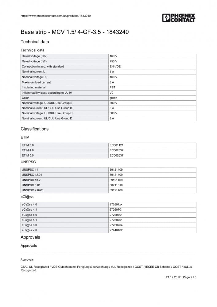 Phoenix Contact 1843240 technical document page 2