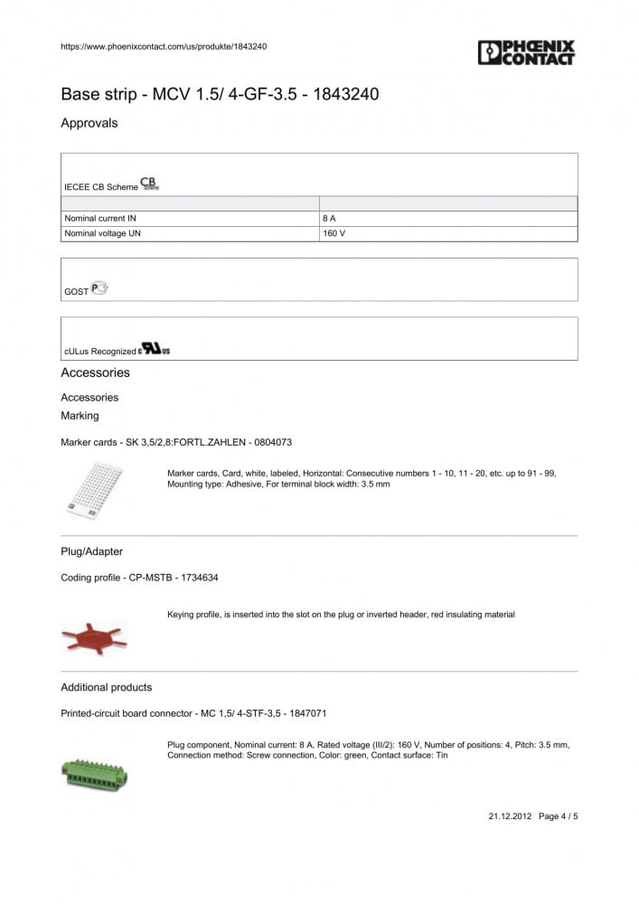 Phoenix Contact 1843240 technical document page 4
