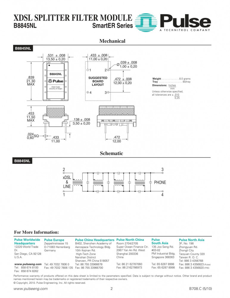 PULSE B8845NL datasheet page 2
