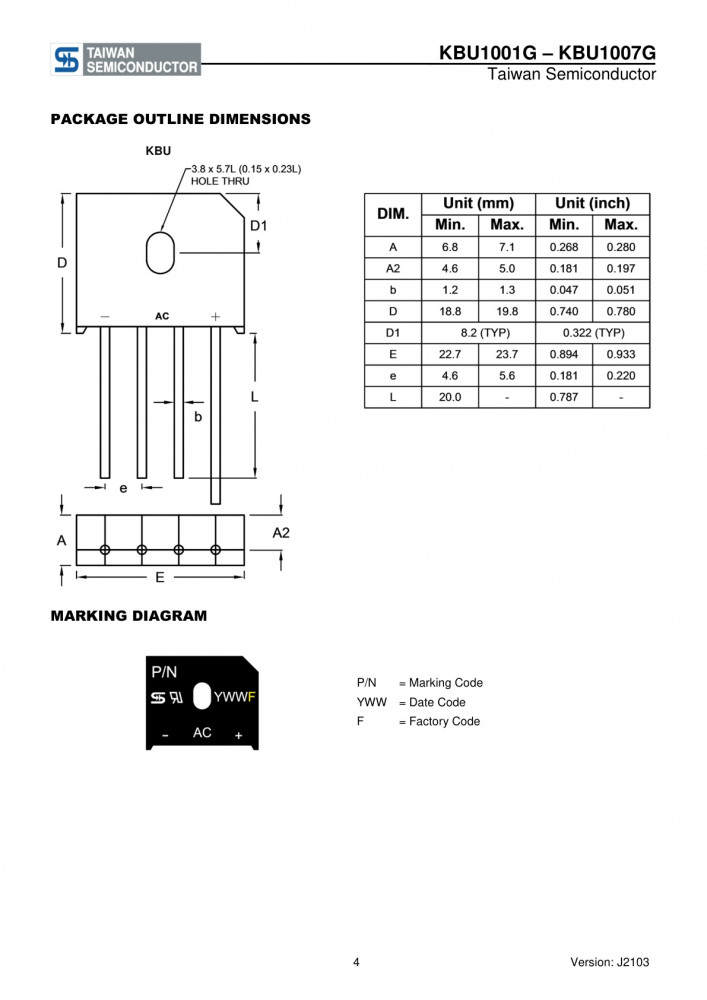 KBU1002G datasheet page 4