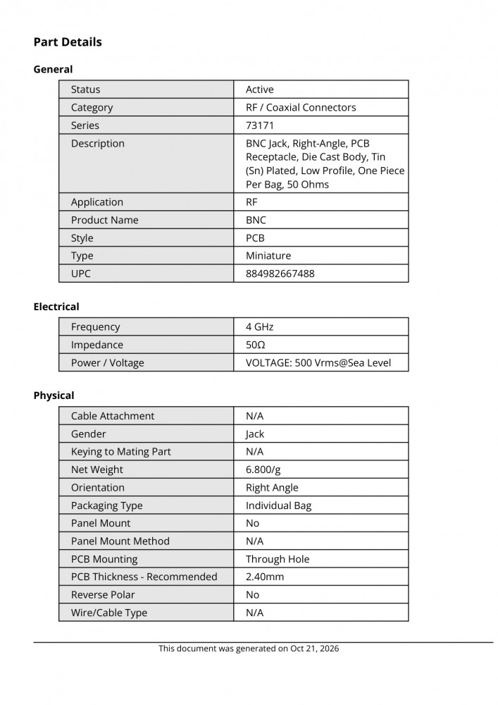 Product document image 2 for MOLEX 731714230