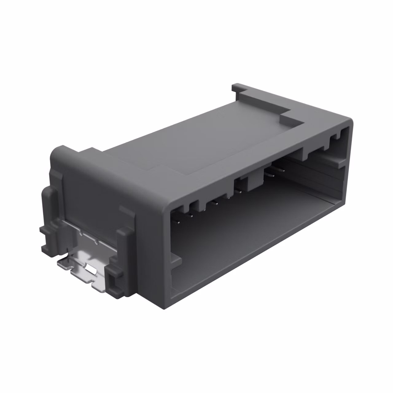 Mini50 Unsealed Header, UL 94 HB, Right-Angle, SMT, Dual Row, 20 Circuits, Tin (Sn) Plating, Polarization Option B, Gray, Tape and Reel for sale