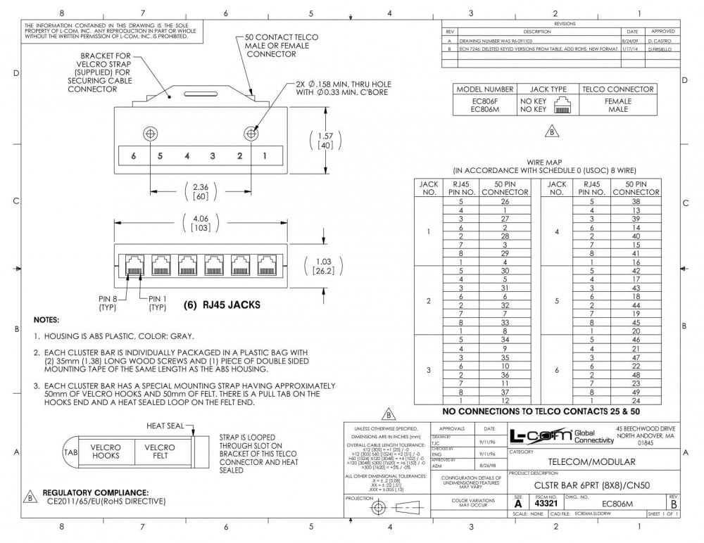 L-com EC806M technical document preview