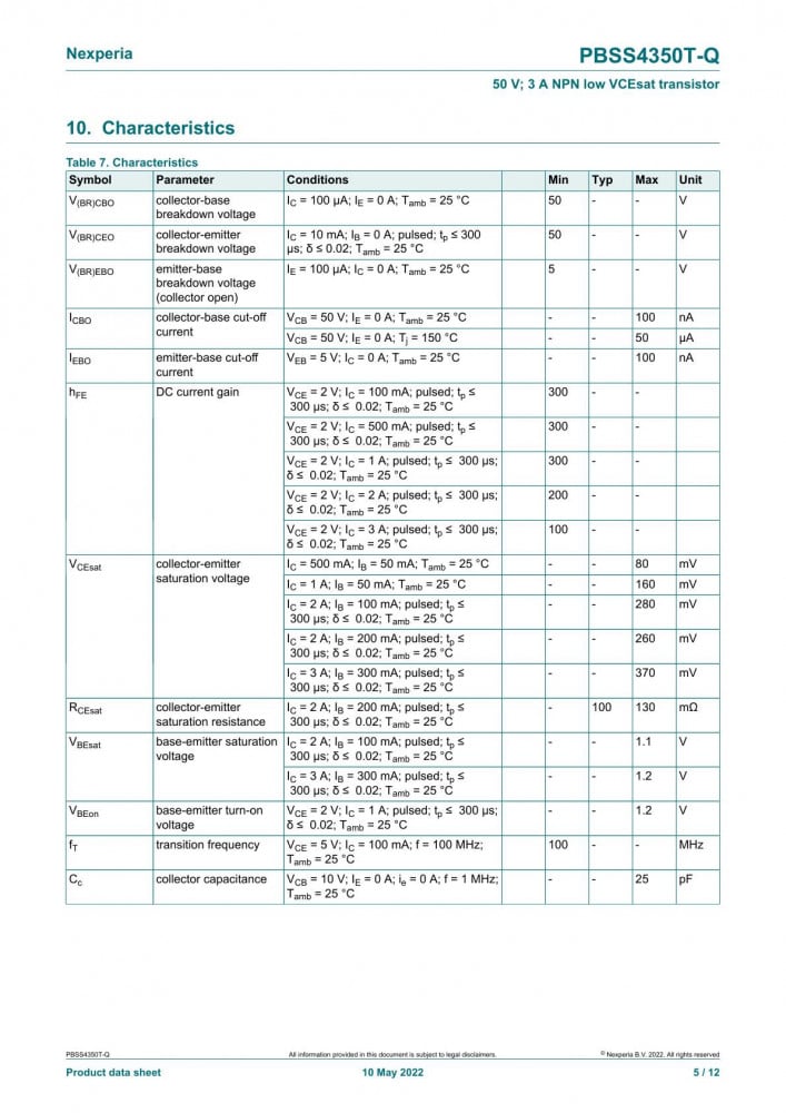 PBSS4350T-QVL datasheet page 5