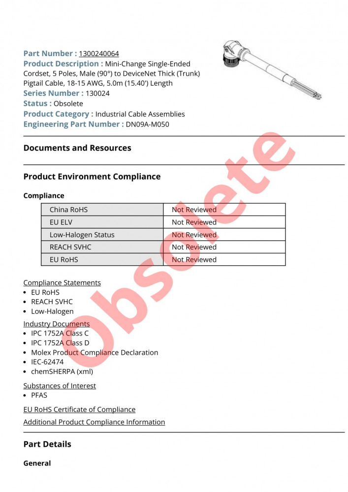 MOLEX 1300240064 technical document image 1