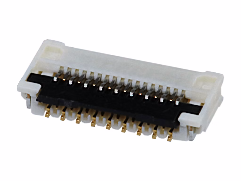Easy-On FPC Connector, 0.25mm Pitch, 1.00mm Mated Height, Right-Angle, Surface Mount, Bottom Contact Style, with Extended Actuator, 17 Circuits, Halogen-Free, 6000 Pieces per Reel for sale