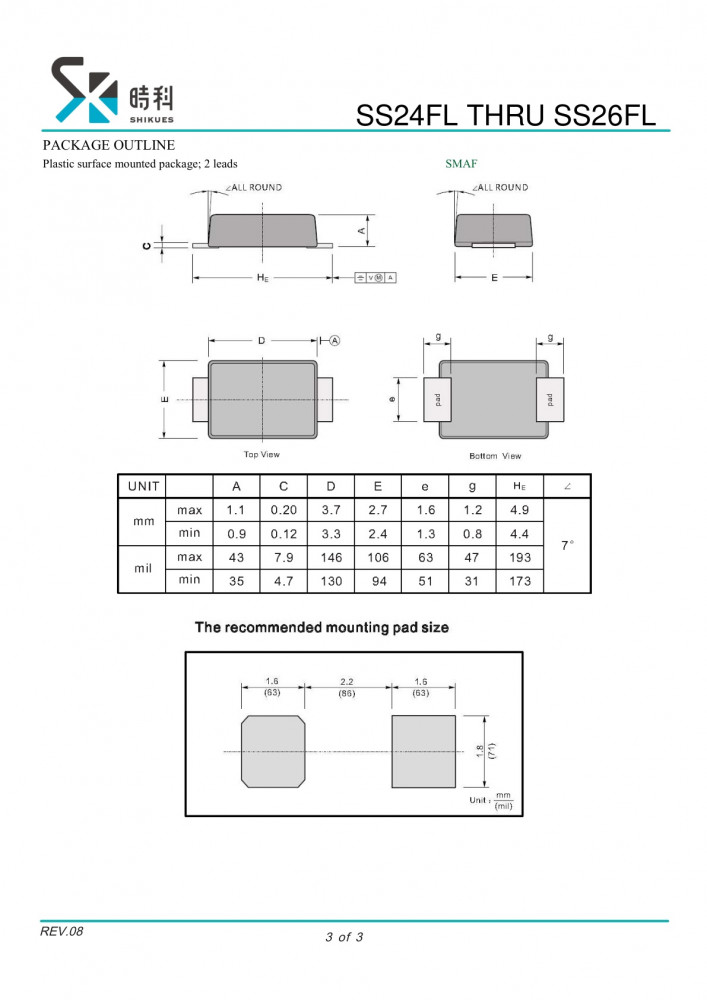 SS24FL datasheet page 3