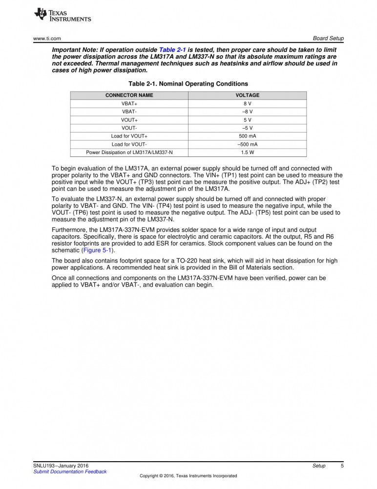 LM317A-337N-EVM guide page 5