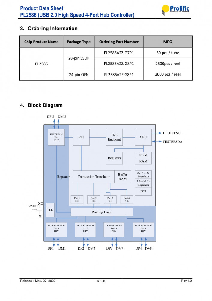 PL2586 datasheet page 6