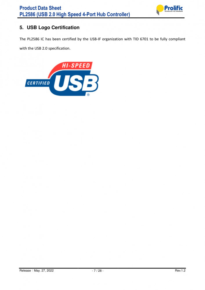 PL2586 datasheet page 7