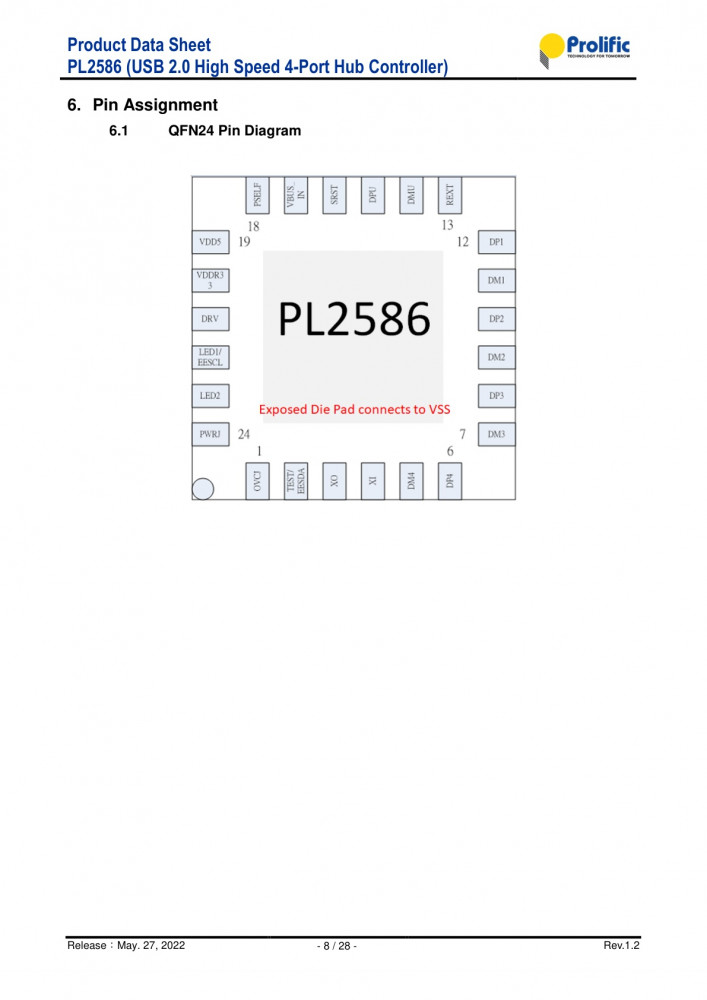 PL2586 datasheet page 8