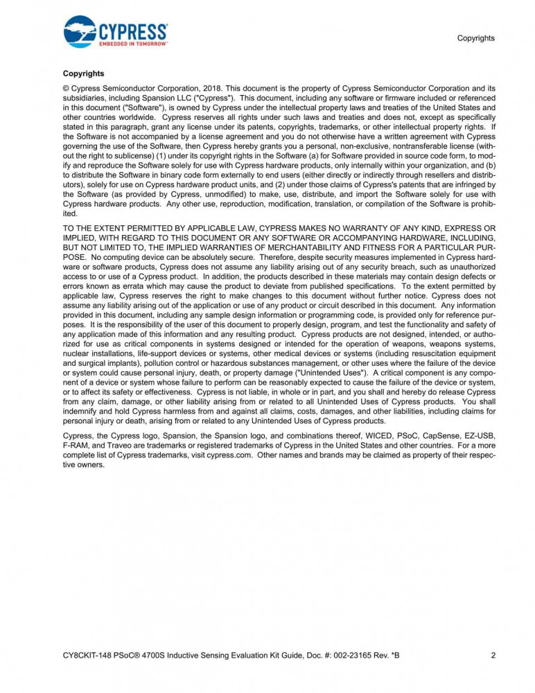 CY8CKIT-148 document page 2