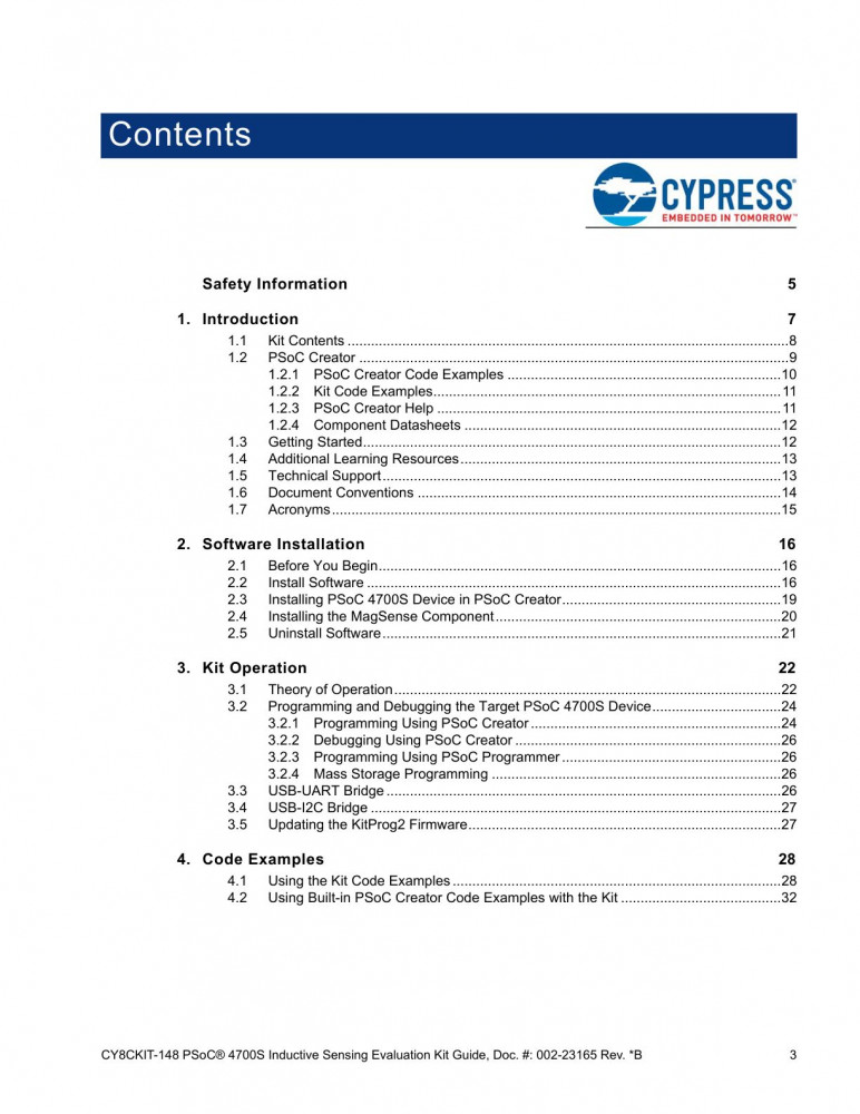 CY8CKIT-148 document page 3