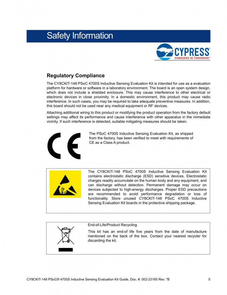 CY8CKIT-148 document page 5
