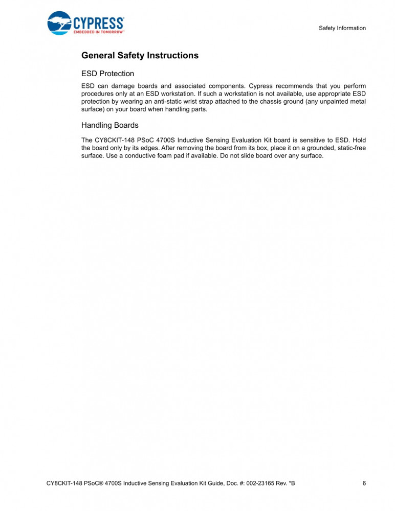CY8CKIT-148 document page 6