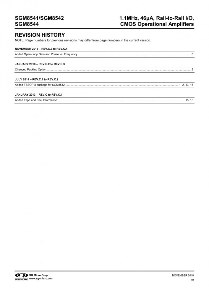 SGM8542XS/TR datasheet page 10