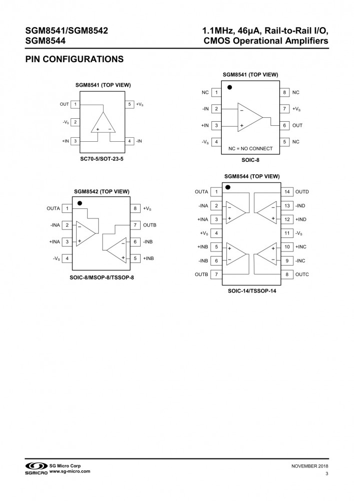 SGM8542XS/TR datasheet page 3