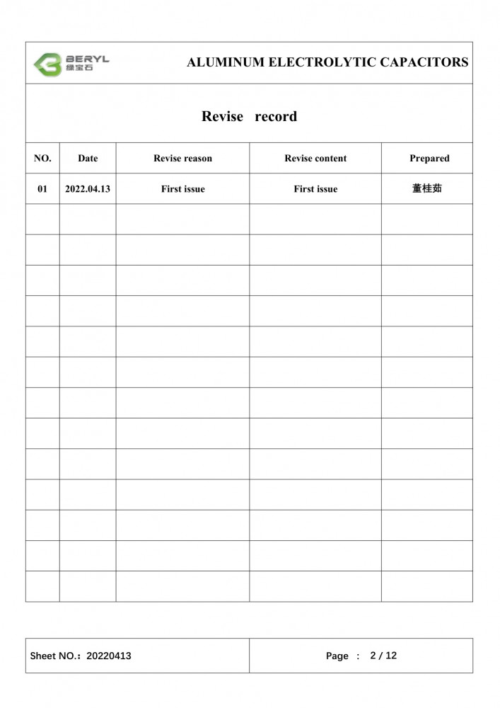 BERYL RC016M102LO8*16TH-2A1Et specification sheet page 2