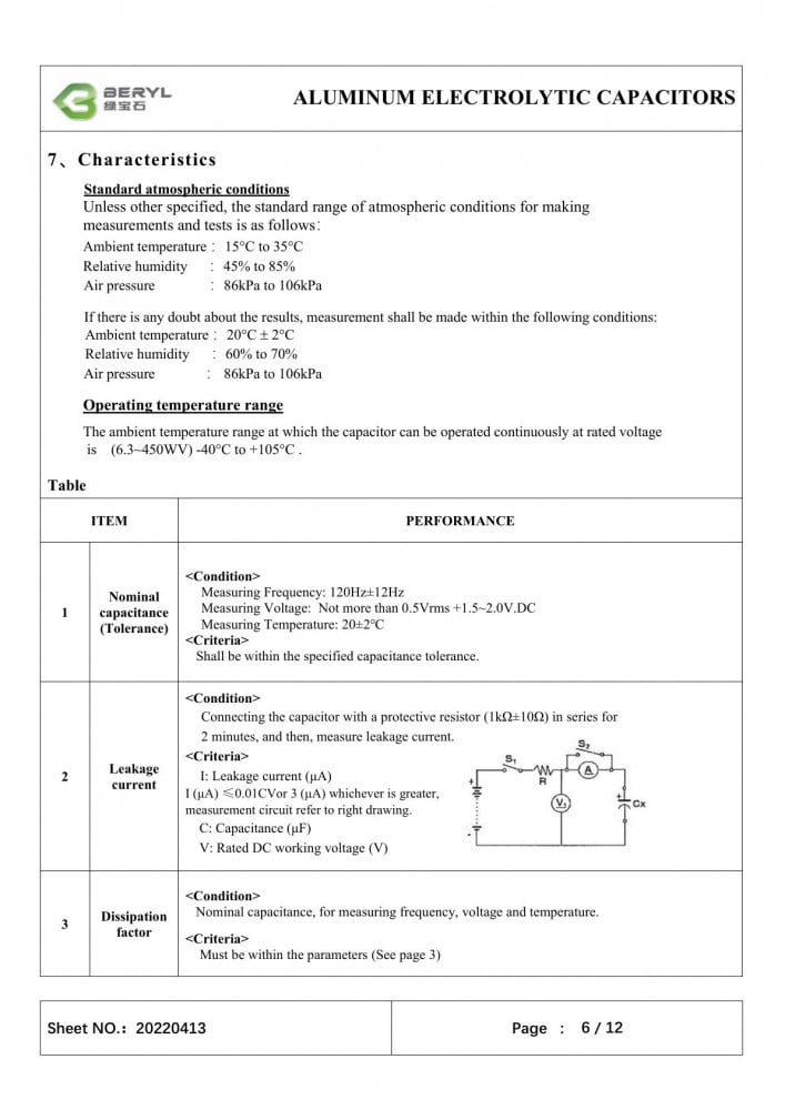 BERYL RC016M102LO8*16TH-2A1Et specification sheet page 6